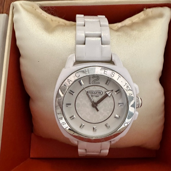 Coach | Accessories | Coach Womens White Ceramic Watch | Poshmark